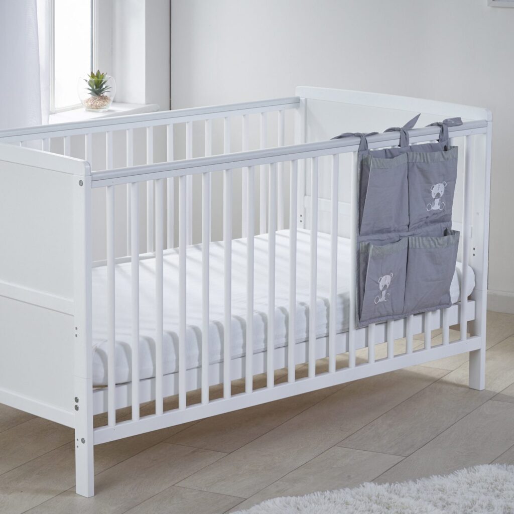 Sydney Cot Bed White with Kinder Flow Mattress - Kinder Valley