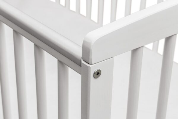Sydney Cot White with Kinder Flow Mattress - Kinder Valley