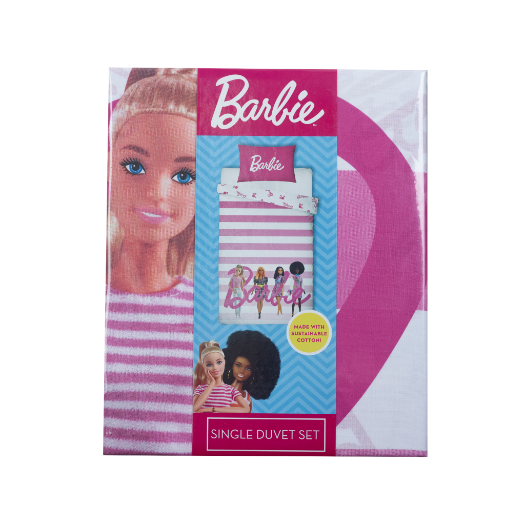 Barbie Stripes Single Bedding Set - Kinder Valley