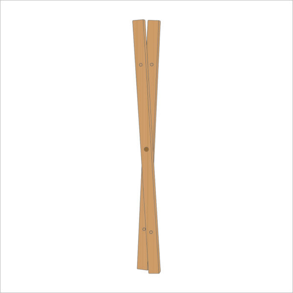 Folding Stand Leg Set Natural - Kinder Valley